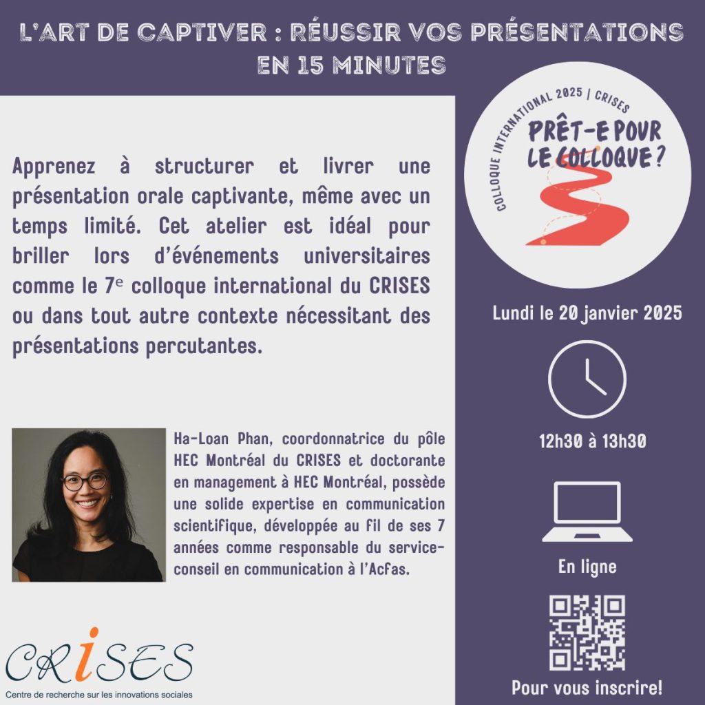 Prêt·e pour le colloque ? L’art de captiver : Réussir vos présentations ...